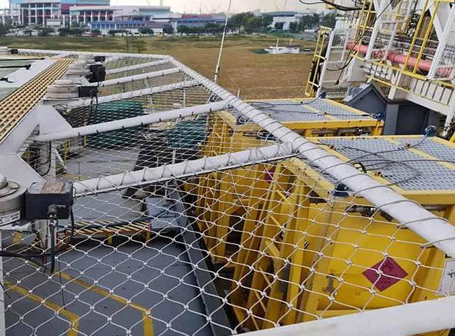 Marine Grade Stainless Rope Helideck Perimeter Netting Lasts Up To 25 Years
