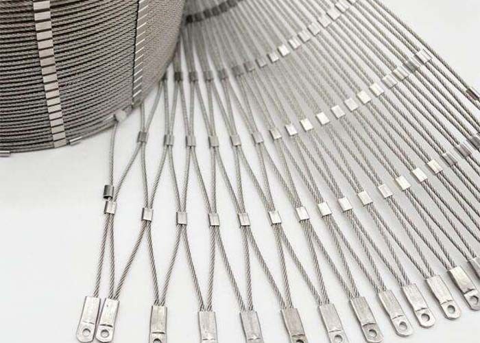 Architectural Rope Mesh For Building Facade, Railing Filler Mesh ...