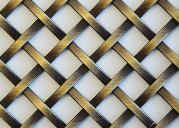 Bronze Decorative Metal Architectural Woven Wire Mesh