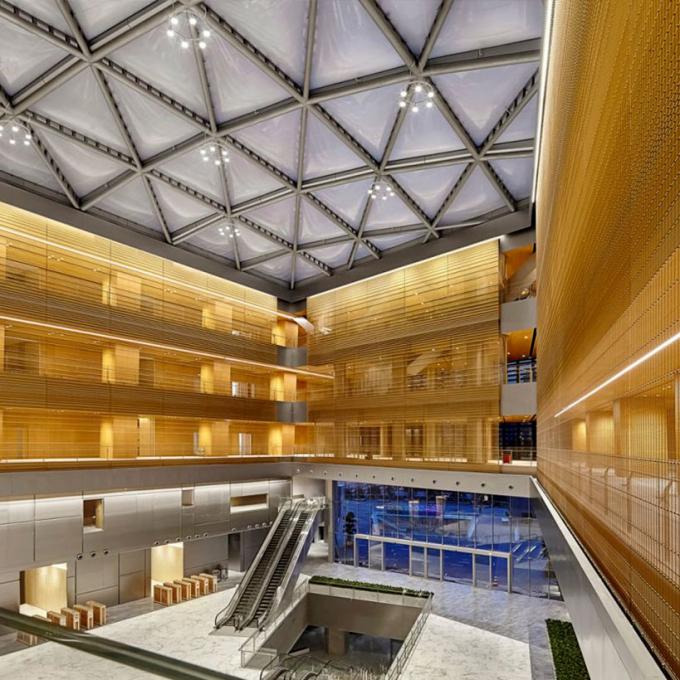 Architectural rigid mesh for tencent headquarters hall