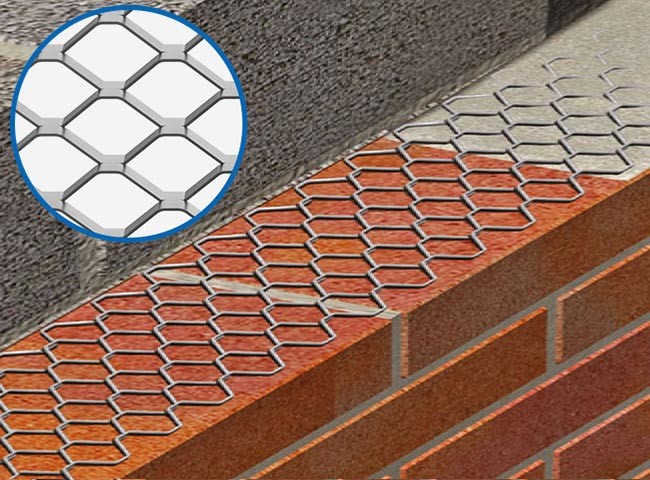Expanded Metal Brick Reinforcement Mesh With Good Stability For Masonry ...