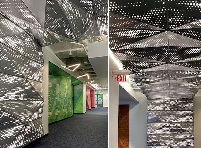 Perforated Metal Internal Wall Creative and Modern Interior Design ...